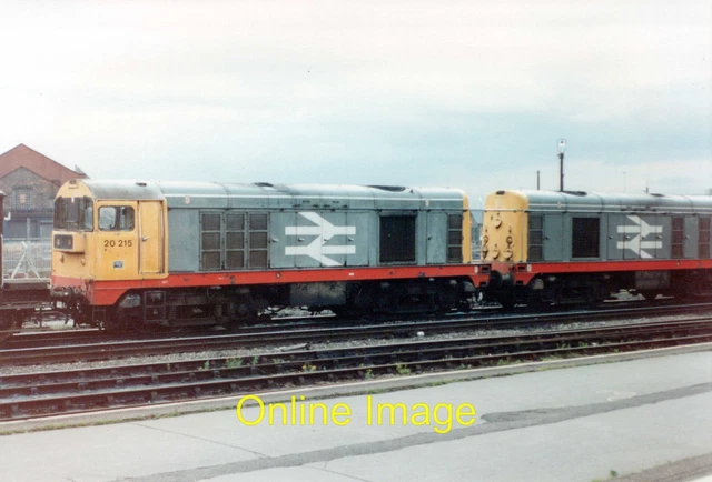 RAILWAY PHOTO 6X4 Class 20 20215 & 108 Freight Derby 2/6/90 £2.00 ...