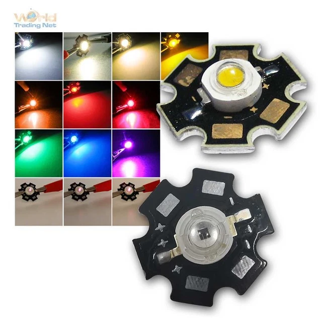 HIGHPOWER LED 3 Watt auf Star Platine, Power Emitter Chip, 3W ...