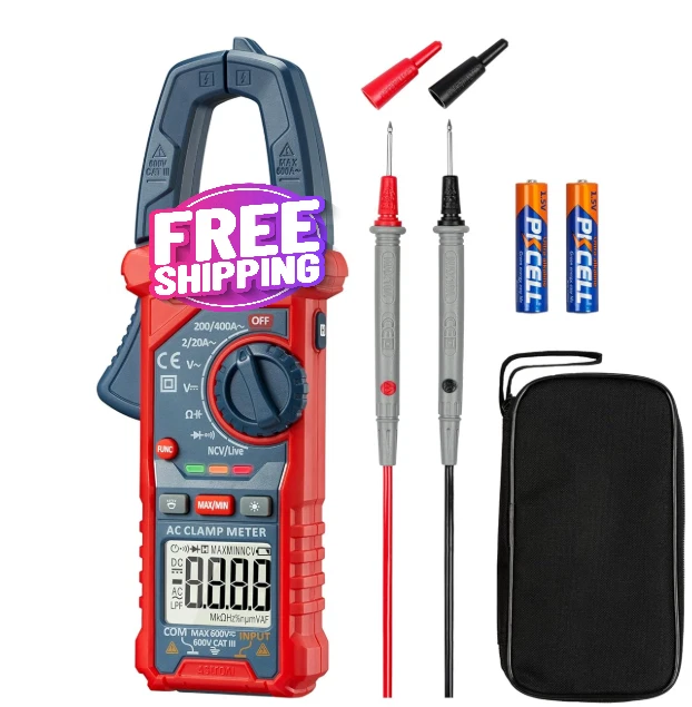 PINZA AMPERIMETRICA DIGITAL Multimetro De Pinza Gancho AC/DC Probador ...