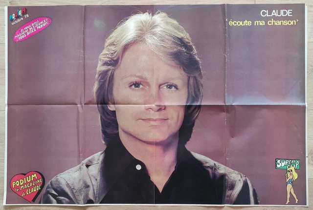 AFFICHE POSTER: Claude FRANCOIS et DAVE Octobre 1978 du Magazine PODIUM ...