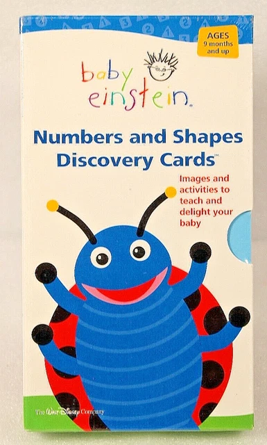 BABY EINSTEIN NUMBERS And Shapes Discovery Cards Walt Disney 9 Months ...