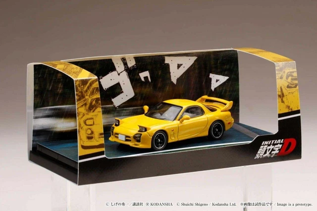 HOBBY JAPAN 1:64 Initial D Mazda RX7 FD3S Project D w/ Driver Figure ...