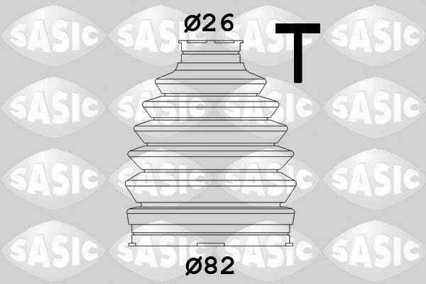 WRINKLE BELLOWS SET drive shaft axle boot set Sasic 1906063 front for ...