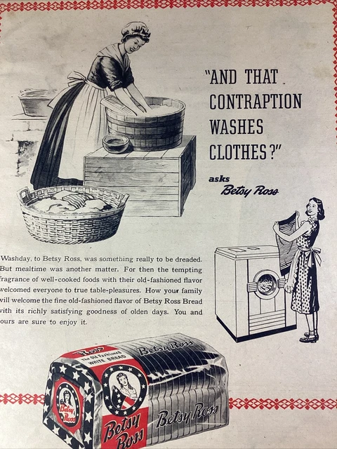 BETSY ROSS WHITE Bread Atlanta GA Print Ad 1949 AJC Washing Machine $31 ...