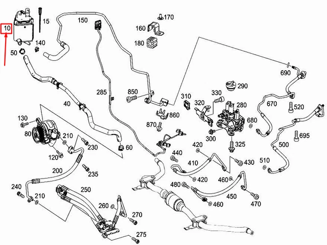 RÉSERVOIR D'HUILE MERCEDES-BENZ GLE W166 A1663200114 NEUF ORIGINE EUR ...