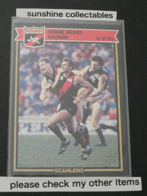 1987 SCANLENS CARD No.32 Shane Heard Essendon $15.00 - PicClick AU