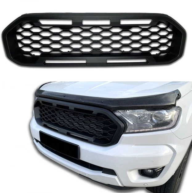 FRONT MESH GRILL for Ford Ranger PX3 2018 - 2021 XL XLS XLT Black ...