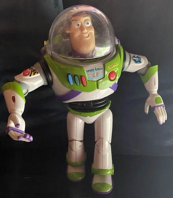 DISNEY PIXAR TOY Story Buzz Lightyear Light Up Figure Thinkway Toys ...