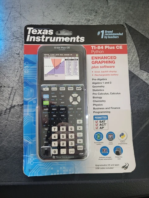 TEXAS INSTRUMENTS TI-84 Plus CE Python Calculator Enhanced Graphing ...