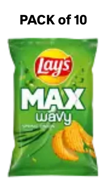 LAY'S MAX WAVY Flavoured Chips , Pack of 10 x 130g £19.49 - PicClick UK