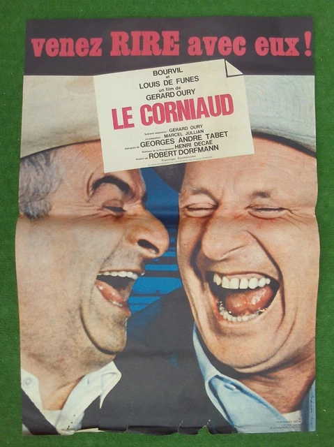 AFFICHE ANCIENNE ORIGINALE Publicitaire Cinéma Film LE CORNAUD Bourvil De Funes EUR 10,00 ...