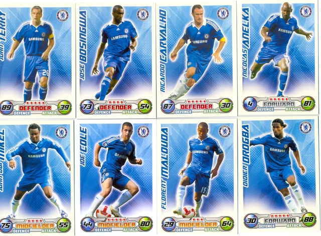 TOPPS MATCH ATTAX 2008-09 Premier League Football Club team set ...