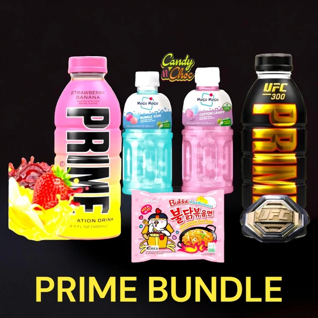 PRIME HYDRATION UFC 300 & Prime Hydration Strawberry Banana Mogu Mogu ...