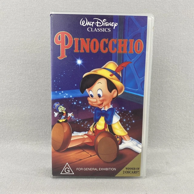 PINOCCHIO WALT DISNEY Classics Cartoon Family Movie VHS Video Tape ...