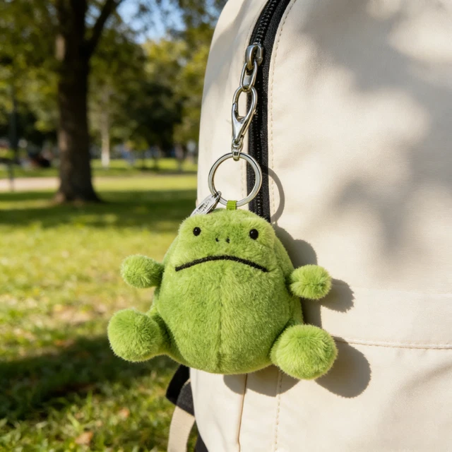 JELLYCAT RICKY RAIN Frog Bag Charm/ Keyring Keychain-Cute Accessory-New ...