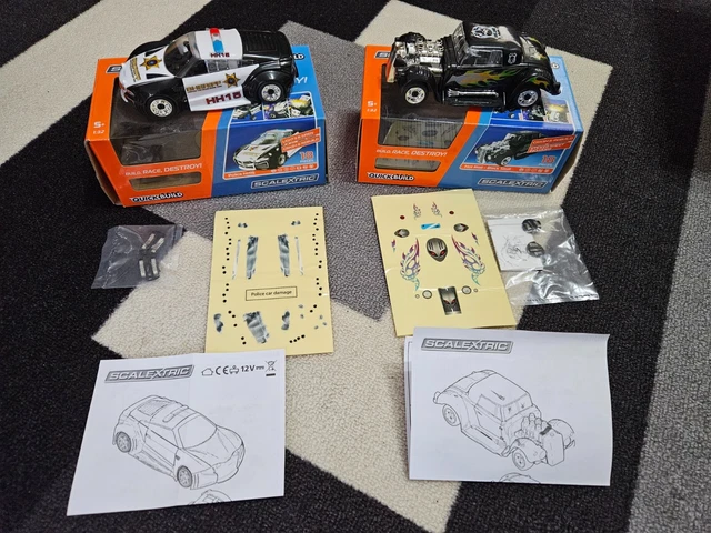 SCALEXTRIC QUICK BUILD, Police Car C3709 and Hot Rod C3708 £25.00 ...