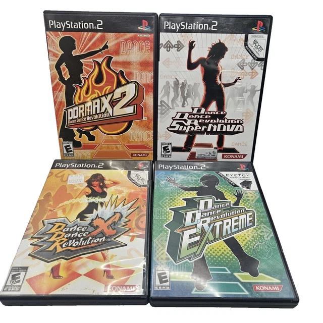 DANCE DANCE REVOLUTION PS2 LOT OF 4 DDR DDRMAX Extreme Supernova X CIB ...