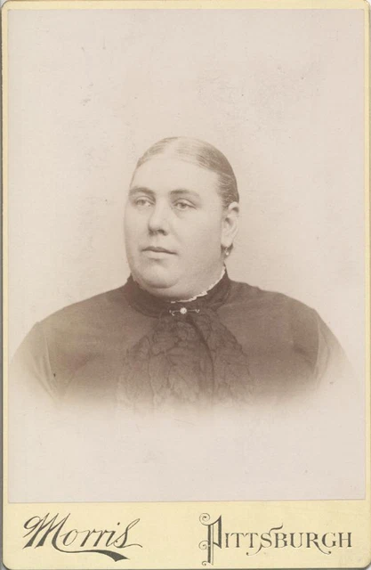 CABINET CARD PORTRAIT Of Portly Women In Beautiful Scarf - Pittsburgh ...