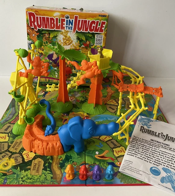 TOMY RUMBLE IN the Jungle Board Game Family Game For Adults Kids Boxed ...