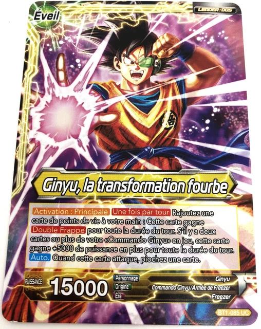 CARTE DRAGON BALL SUPER : GINYU, LA TRANSFORMATION FOURBE - BT1-085 EUR 2,50 - PicClick FR
