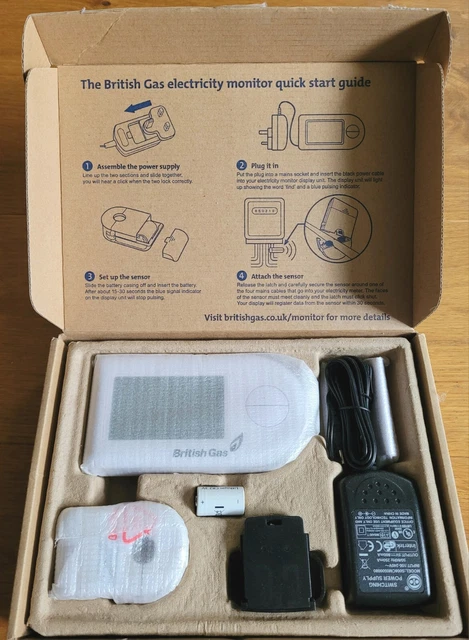 BRITISH GAS ENERGY Smart Electricity Meter DIS150: Monitor, Sensor ...