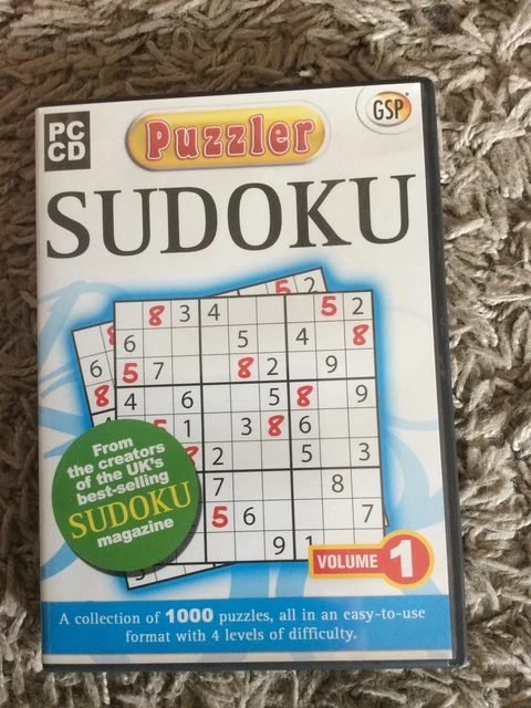 GSP PUZZLER &SUDOKU& Volume 1 1,000 Puzzles PC - CD (2004) Windows 2000 ...