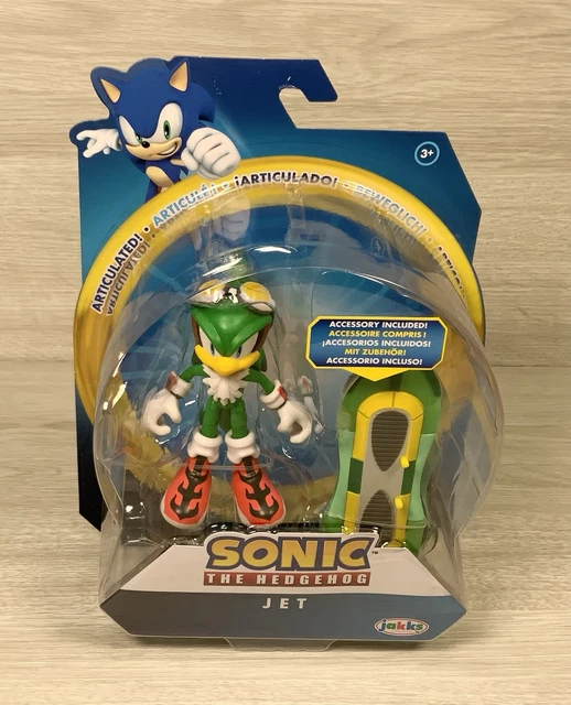 SONIC THE HEDGEHOG Jet the Hawk 4" Figure with Type J Gear Board ...