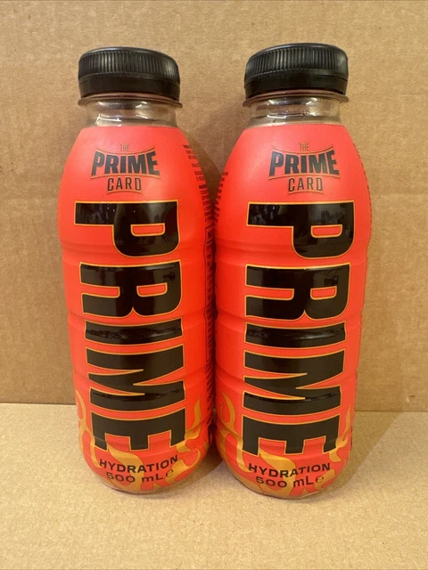 2 X THE Prime Card Red Ice Pop Hydration Drink LIMITED EDITION 2x500ml ...