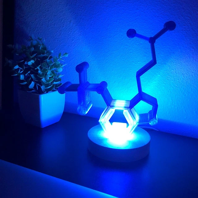 MUSHROOM MOLECULE CHEMISTRY LED Lamp - 3D Printed £38.80 - PicClick UK