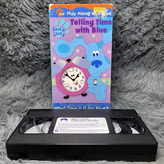 BLUES CLUES TELLING Time With Blue VHS 2002 Play Along With Blue What ...