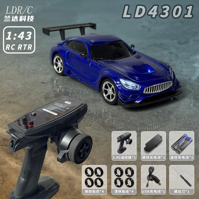 MINI 4X4 1:43 Drift RC Car Metal Body Gyro Multi Terrain Driving Racing ...