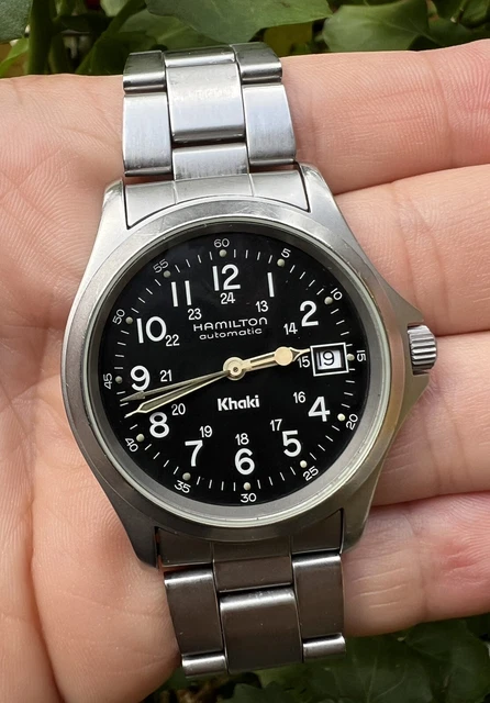 VINTAGE UHR WATCH Hamilton Khaki Field Military 9821b Automatic 2892-2 ...