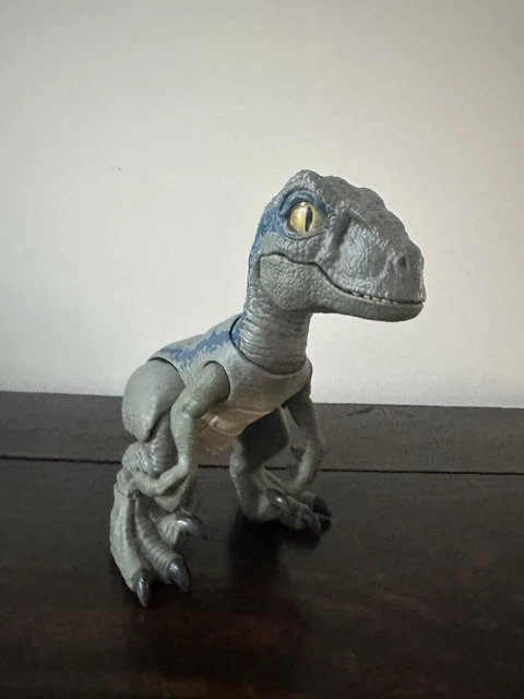 JURASSIC WORLD DINO Rivals Primal Pal Velociraptor Blue £5.92 - PicClick UK