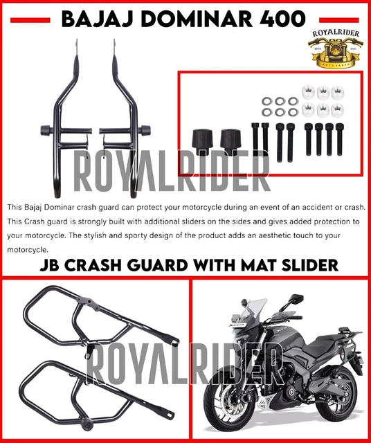 &JB CRASH GUARD With Mat Slider For Bajaj Dominar 400 $153.01 - PicClick