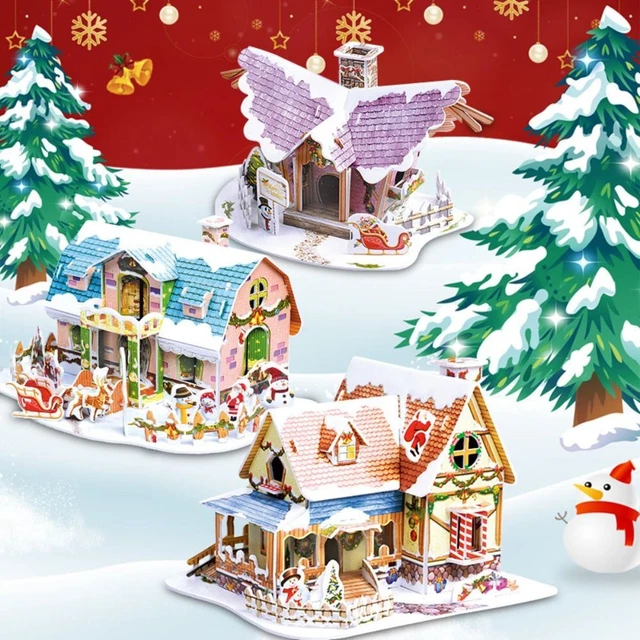 3D PAPER MODEL Puzzle Candy Christmas Hut Candy House DIY Playground ...