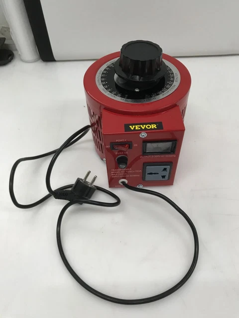 VEVOR TRANSFORMATEUR À position variable de transformateur 1000VA ...