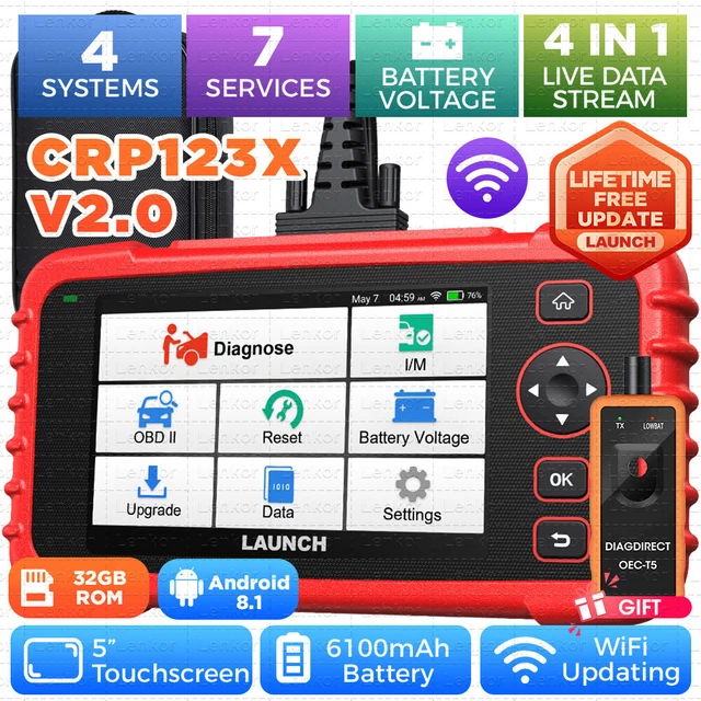 2024 LAUNCH CRP123X V2.0 OBD Car Diagnostic Scanner Code Reader Oil SAS Throttle $242.79 ...