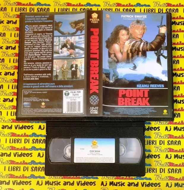 VHS*FILM POINT BREAK 1991 Keanu Reeves Patrick Swayze PENTA VIDEO ...