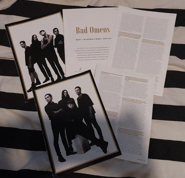 BAD OMENS ROCKSOUND Awards Special Edition Magazine 23 Clippings Emo ...