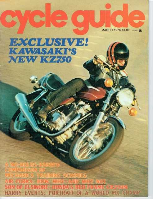 MARCH 1976 CYCLE Guide motorcycle magazine Kawasaki Honda CR250 ...