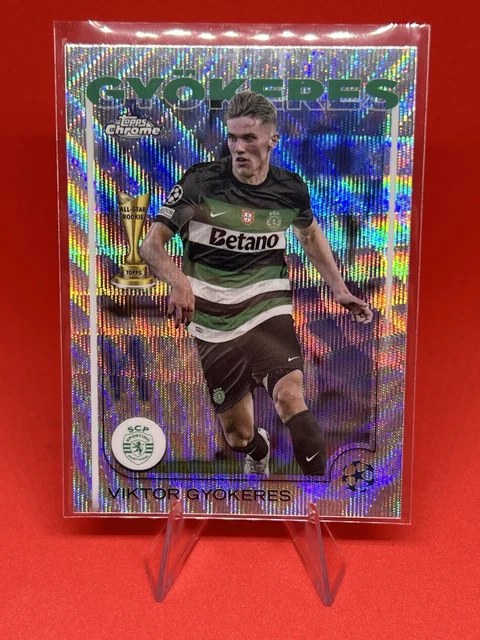 VIKTOR GYOKERES 2024/25 Topps Chrome UCL All-Star Rookie Refractor SCP ...