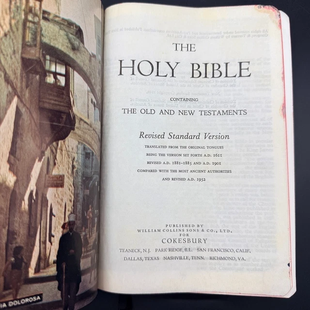 HOLY BIBLE - RSV Revised Standard Version, 1972 Black Leather ...