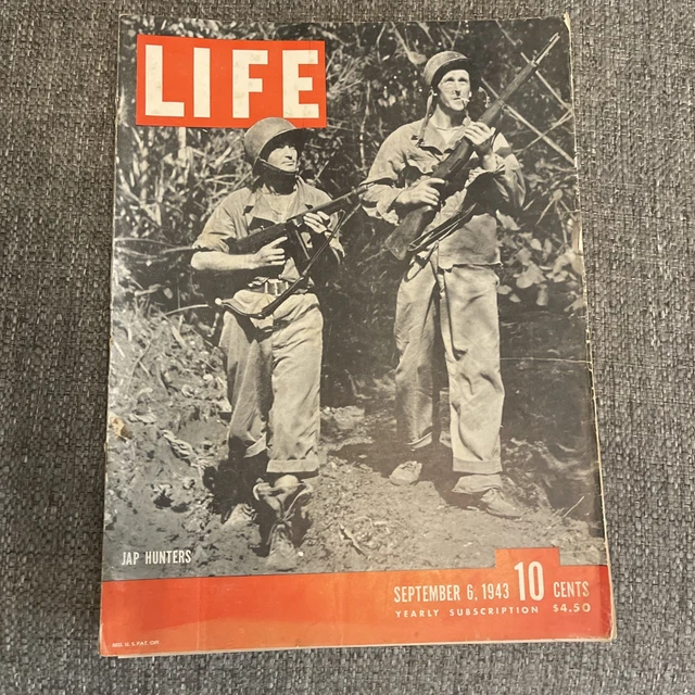 LIFE MAGAZINE SEPTEMBER 6, 1943 Jap Hunters - WWII £11.13 - PicClick UK