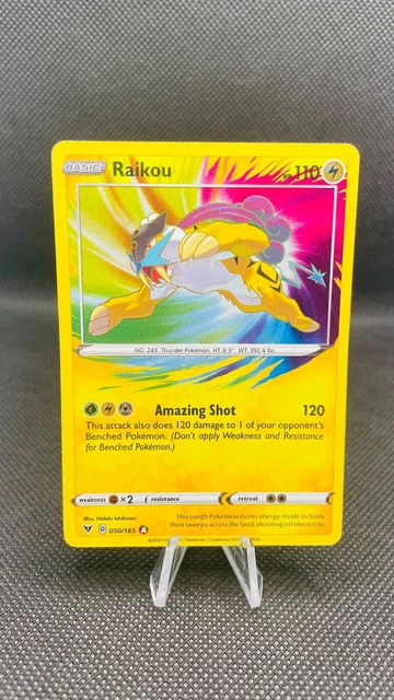 POKÉMON TCG KARTE Raikou Amazing Rare || Farbenschock - 050/185 || NM ...