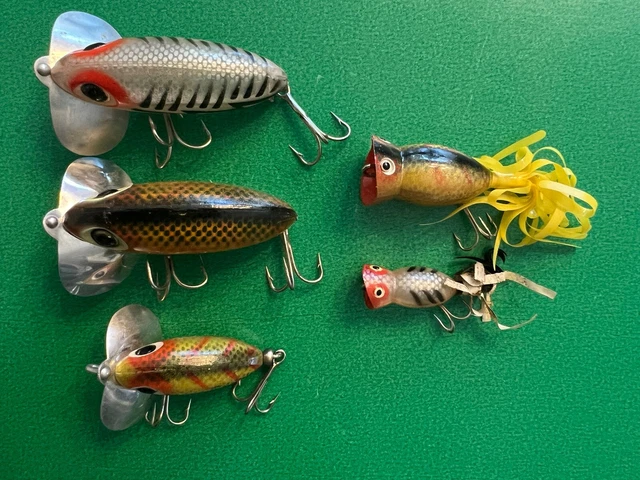 VINTAGE FISHING LURE Jitterbug Hula Popper Type Japan Lot of 5 $9.99 ...
