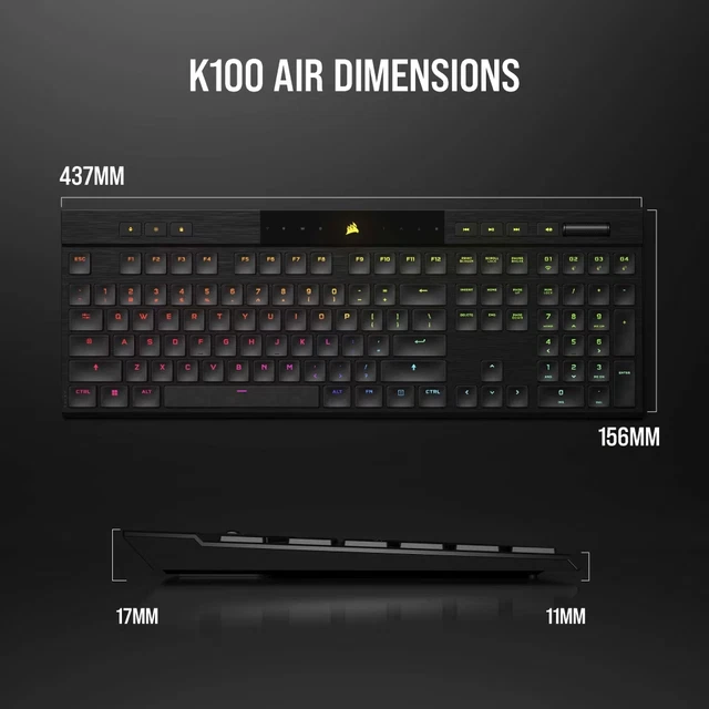 CORSAIR K100 AIR WIRELESS RGB Ultra-Thin (Revival Series) $205.99 ...