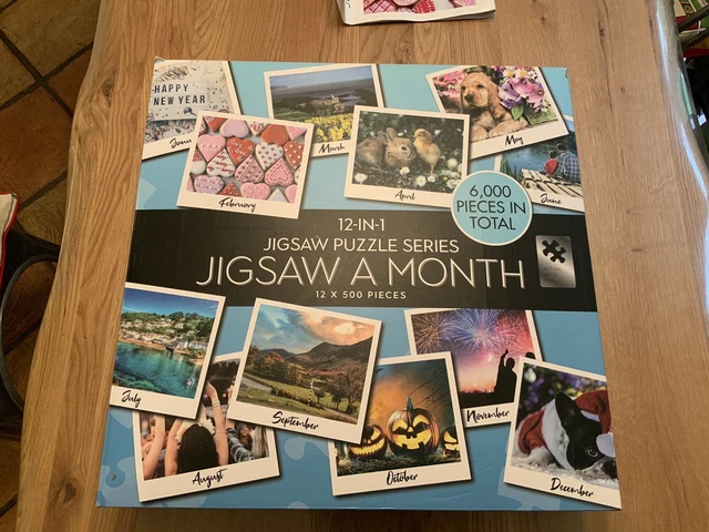 12-IN-ONE JIGSAW PUZZLE Wach Month Of The Year - 12 500 Piece Puzzles £ ...