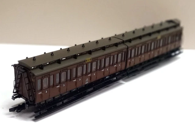 ROCO AUS SET 43026 H0 K.P.E.V. Preußische Abteilwagen 3.Kl. in Tandem EUR 30,00 - PicClick DE