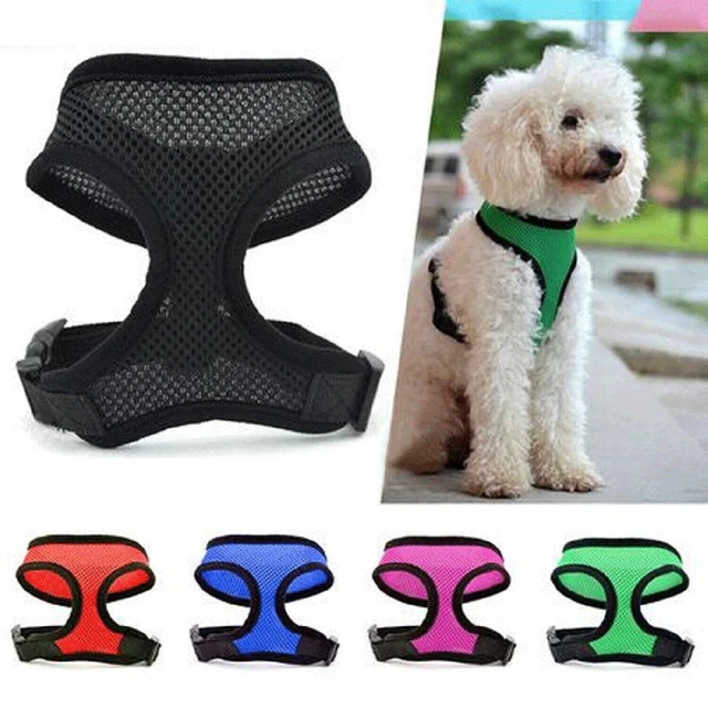 ADJUSTABLE PET CONTROL Harness Collar Safety Strap Mesh Vest For Dog ...