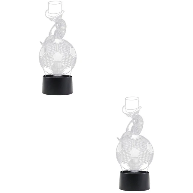 2 PACK FOOTBALL Led Lamps for Bedroom Bedside Touch Control £32.99 ...